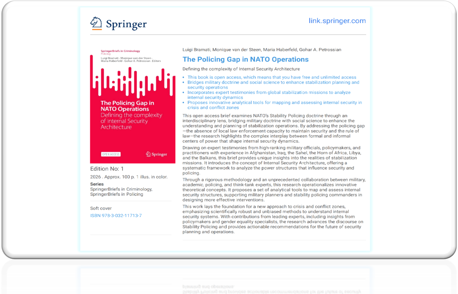📰 Exciting News: latest Book … with Springer! 📰 – NATO Stability ...